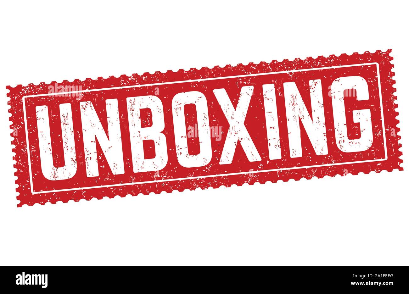 Unboxing sign or stamp on white background, vector illustration Stock ...