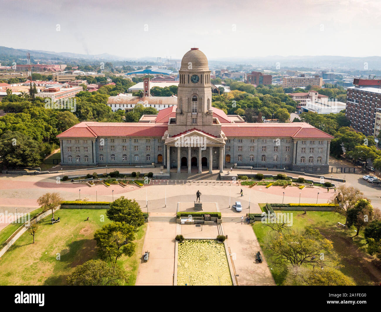 Aerial view of Tshwane city hall in the heart of Pretoria, capital city ... Aerial view of Tshwane city hall in the heart of Pretoria, capital city ...