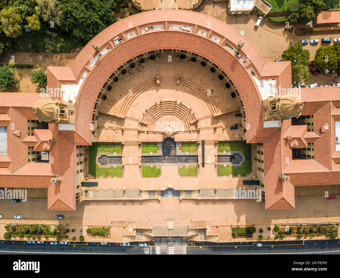 Unions building from above - offices of the President and Government in ...