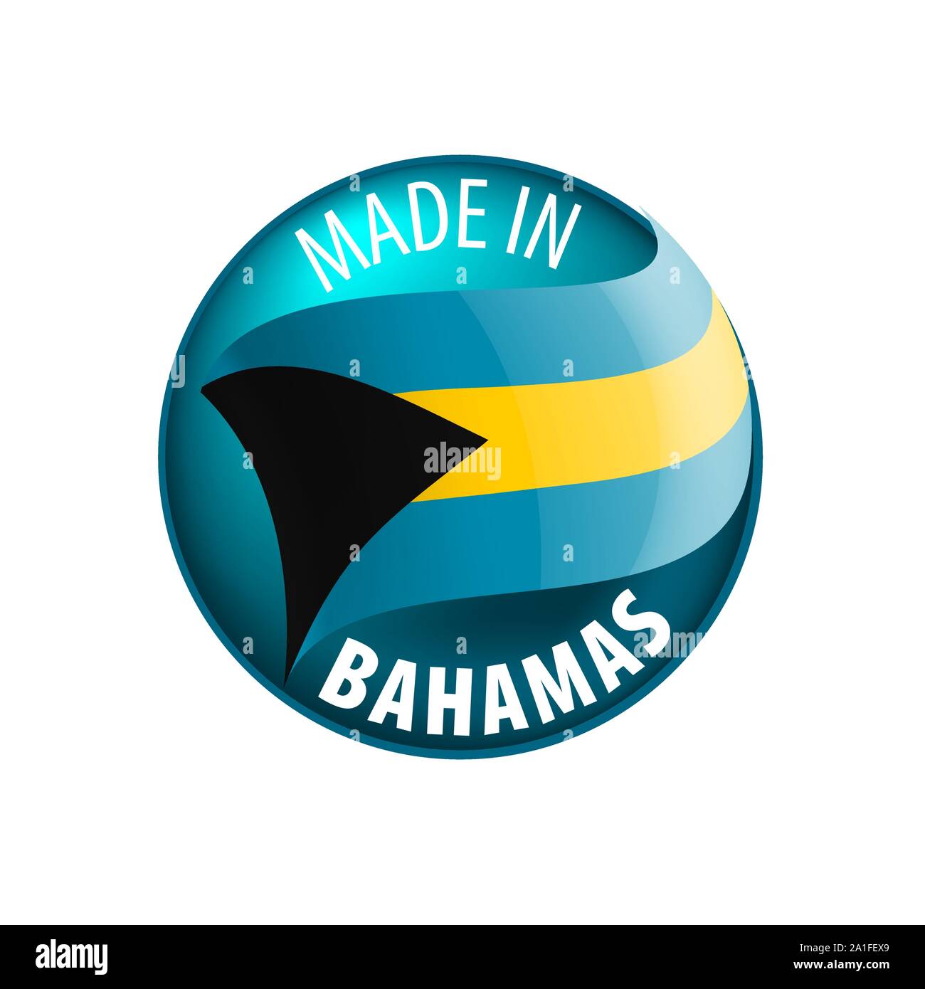 Bahamas flag, vector illustration on a white background Stock Vector ...