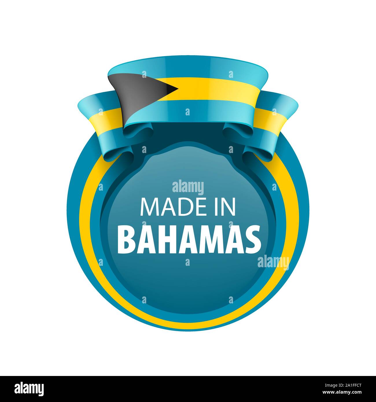 Bahamas flag, vector illustration on a white background Stock Vector ...