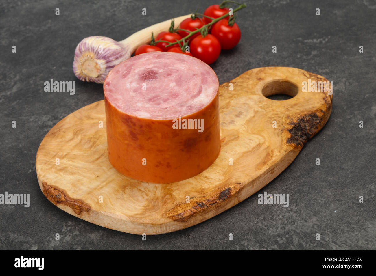 Natural ham made from pork meat Stock Photo - Alamy
