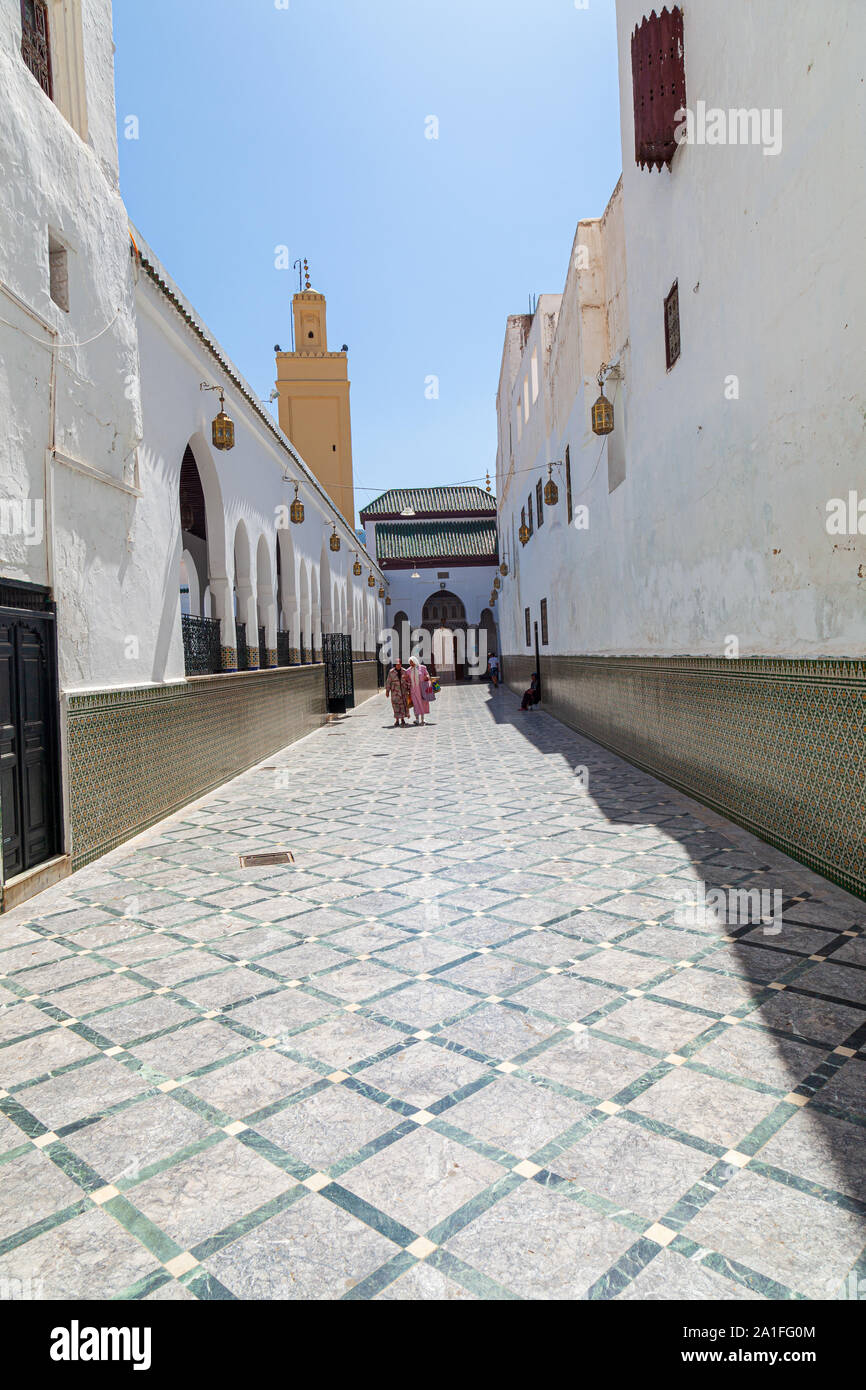 Entrance to Mosque and Tomb of Moulay Idriss 1er. Moulay Idriss Zerhoun ...