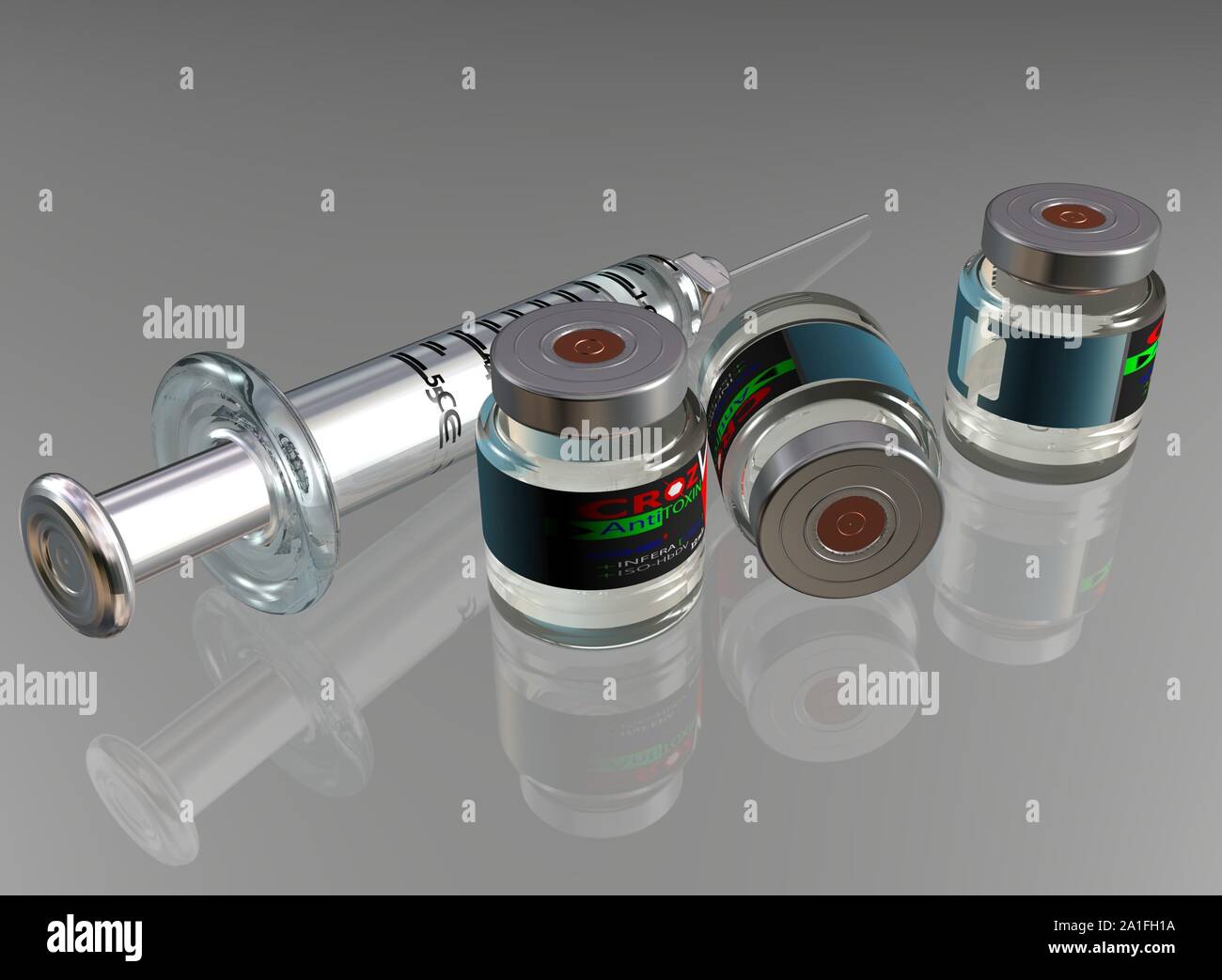 Studioshot 3D Realistic Render Of Vaccination Apparatus Stock Photo - Alamy