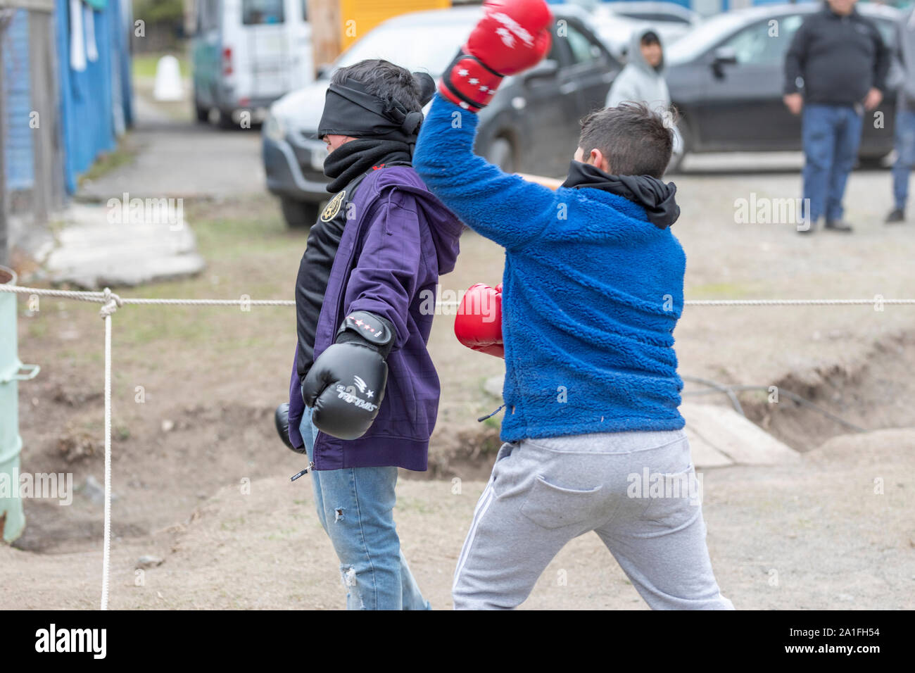 Miners Day celebrations at El Volcan village, Cajon del Maipo valley at ...