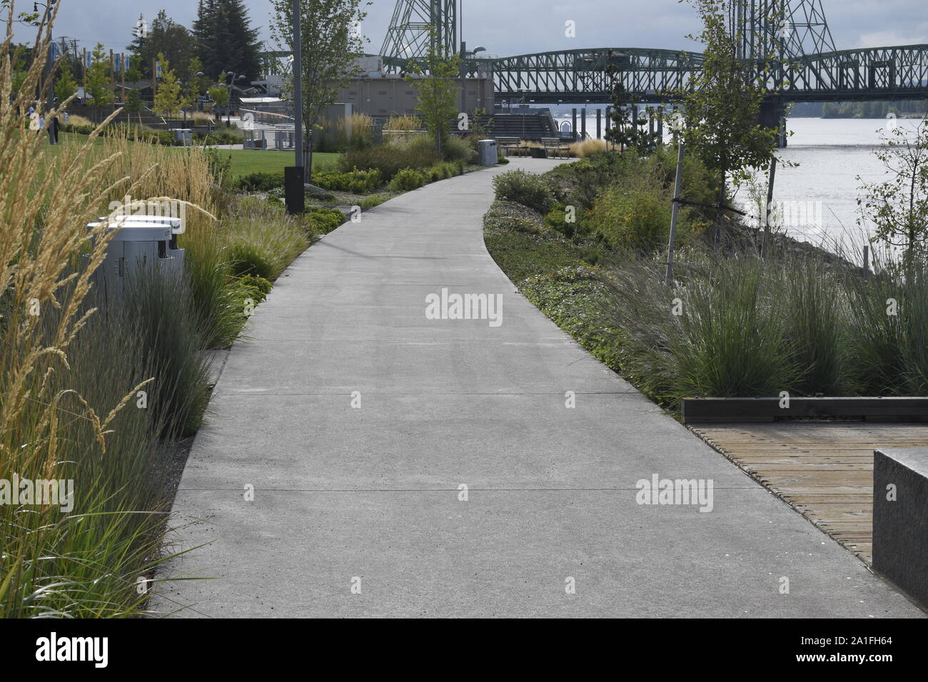 One of the pathways that wind through and follow the edge of the ...