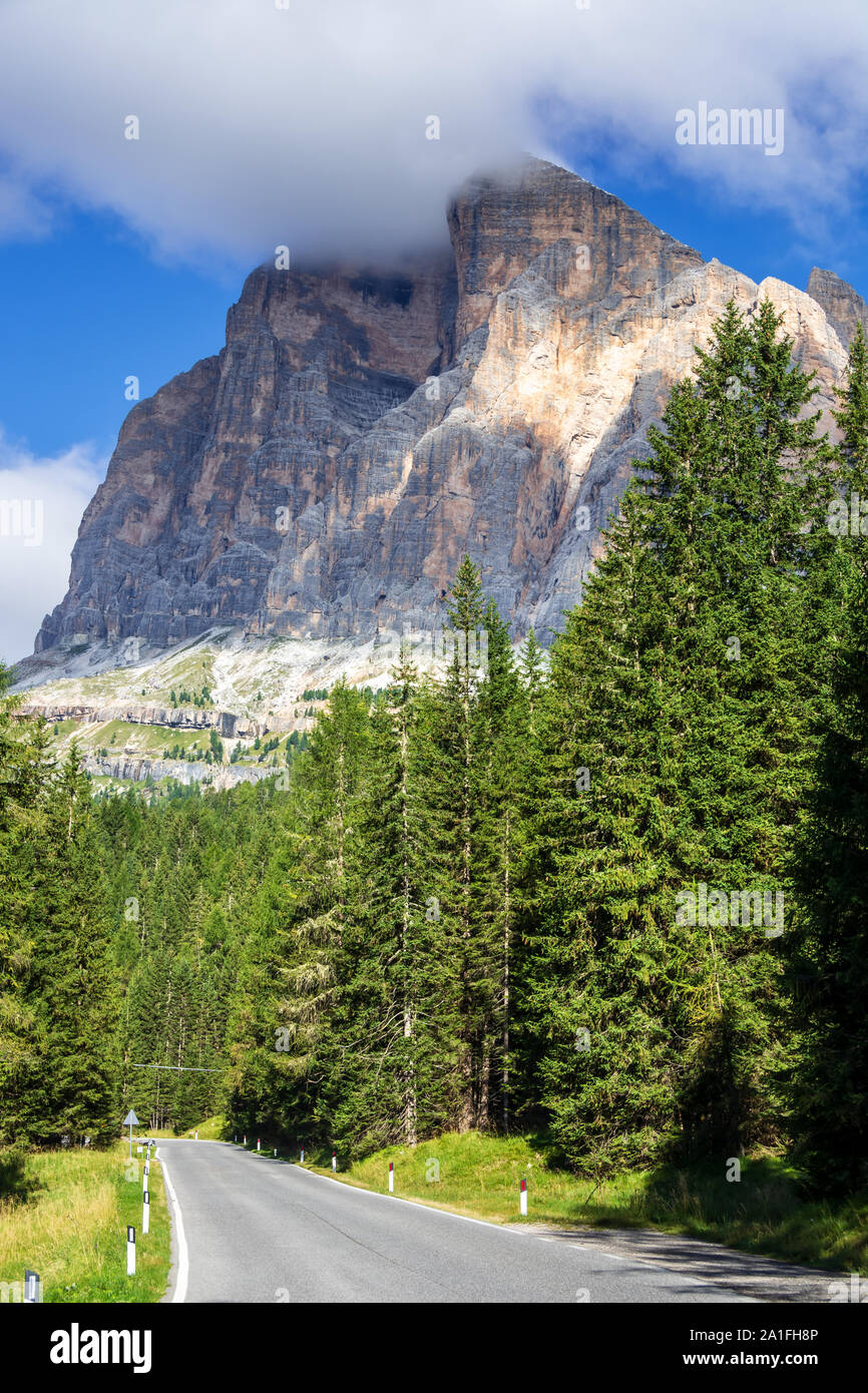 drive through dolomite mountain range Stock Photo - Alamy