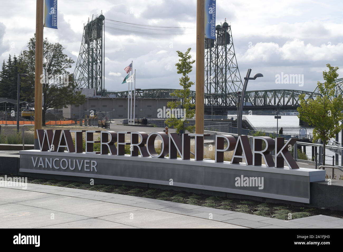 The new sign for Vancouver Waterfront Park at the East entrance to the ...
