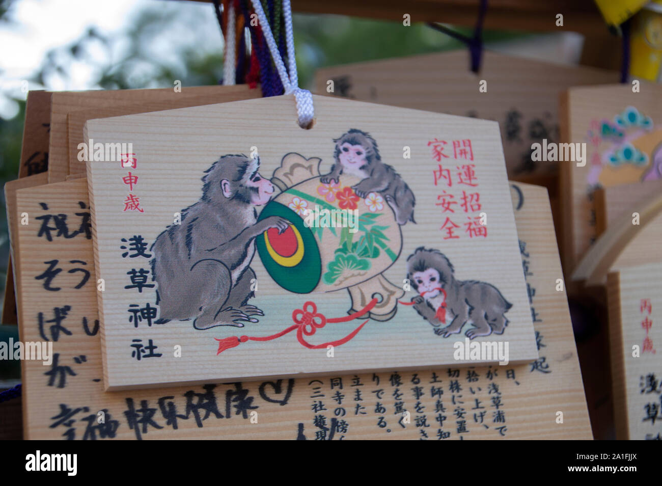 Ema Wooden Wishing Boards At Around The Sensoji Temple At Tokyo Japan ...
