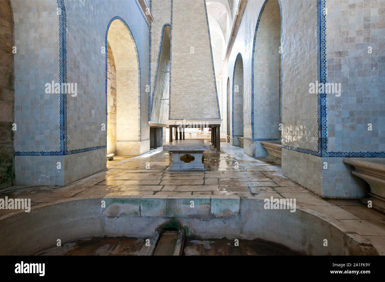 The kitchen of the Alcobaça monastery, a UNESCO World Heritage Site ...