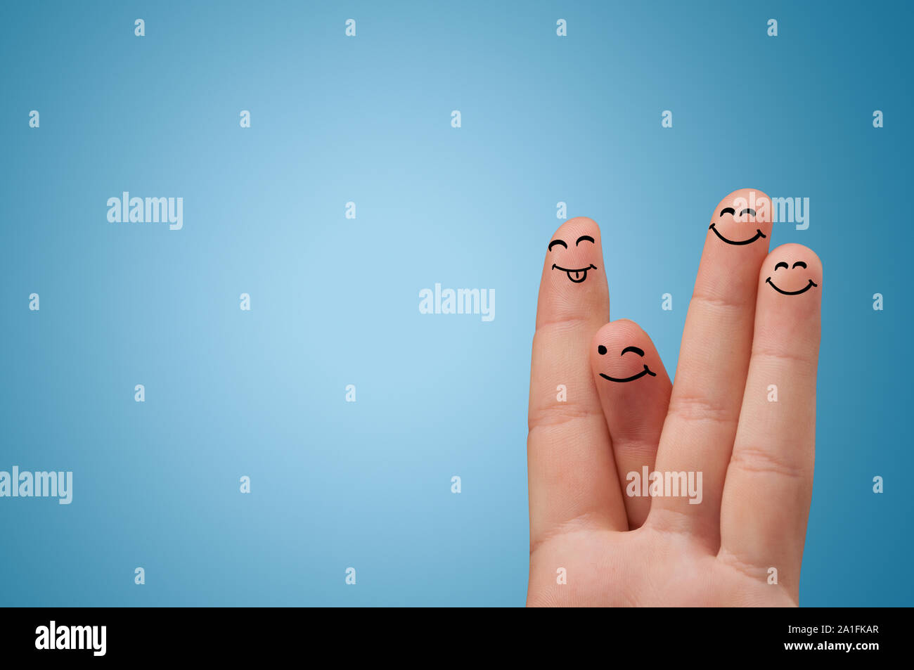 Happy face fingers hugs hi-res stock photography and images - Alamy