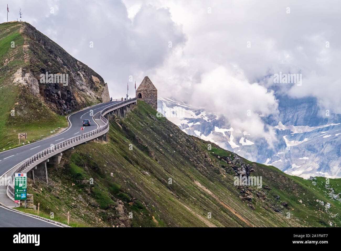 View on grossglockner hochalpenstrasse grossglockner high alpine road ...