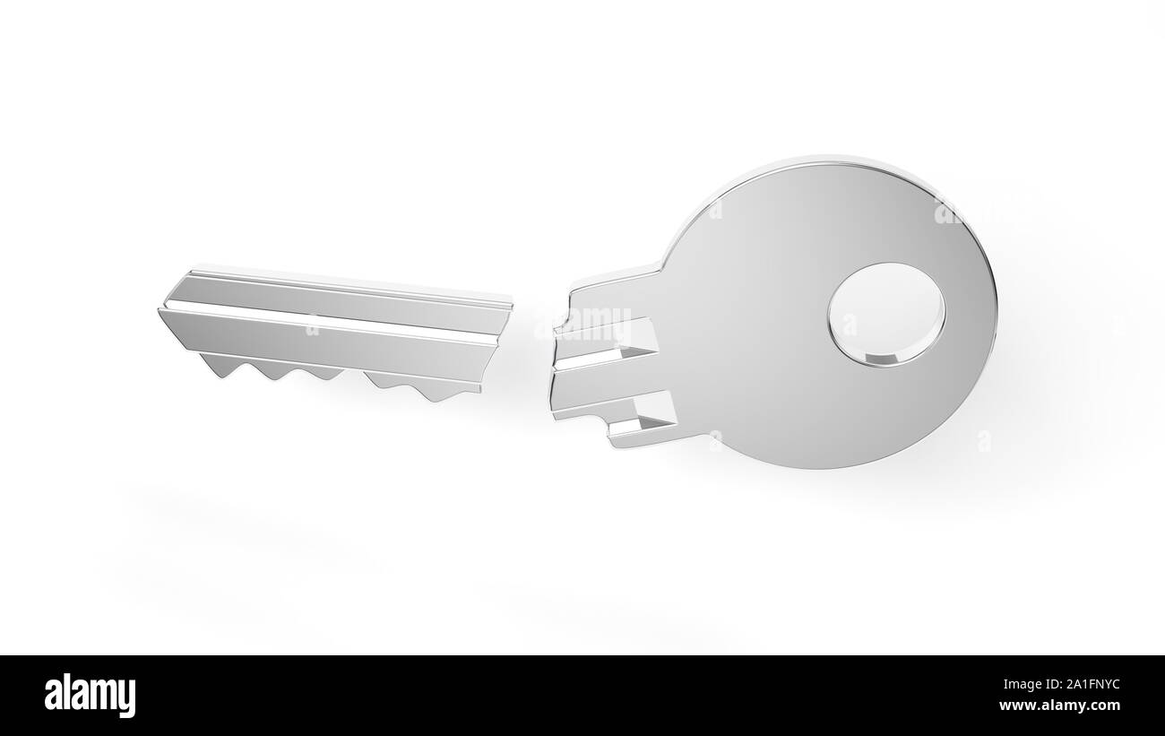Broken key isolated on white background Stock Photo - Alamy