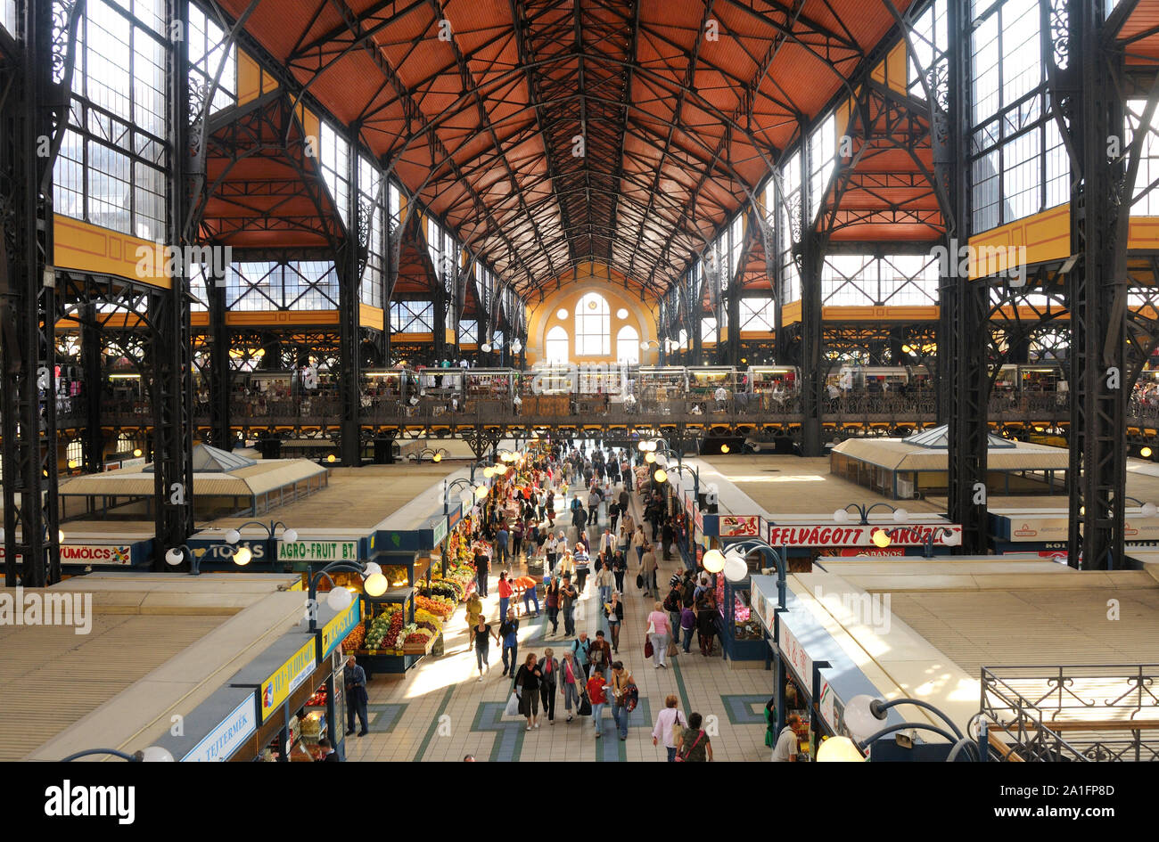 Great Central Market. Budapest, Hungary Stock Photo - Alamy