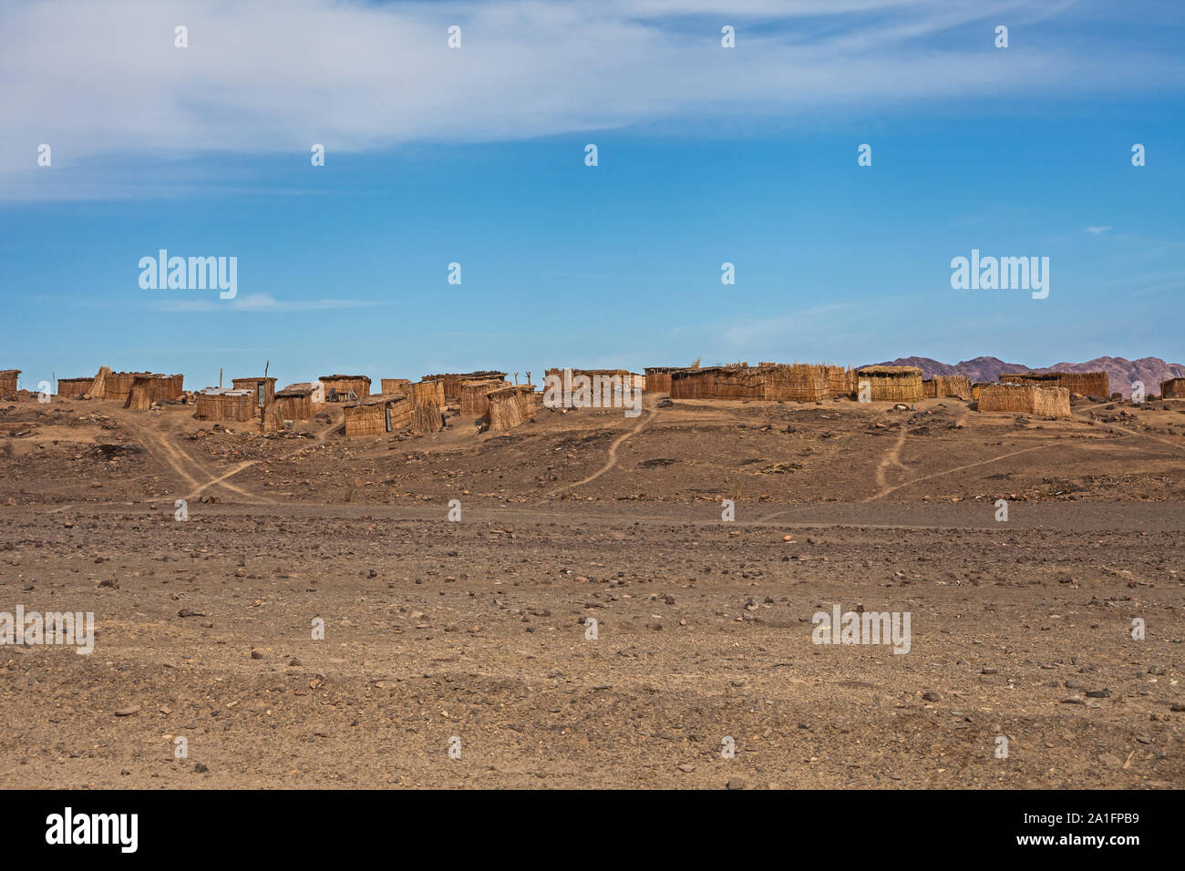 Reed house of the Namibian hamlet of Aussenkehr. 3 Stock Photo - Alamy