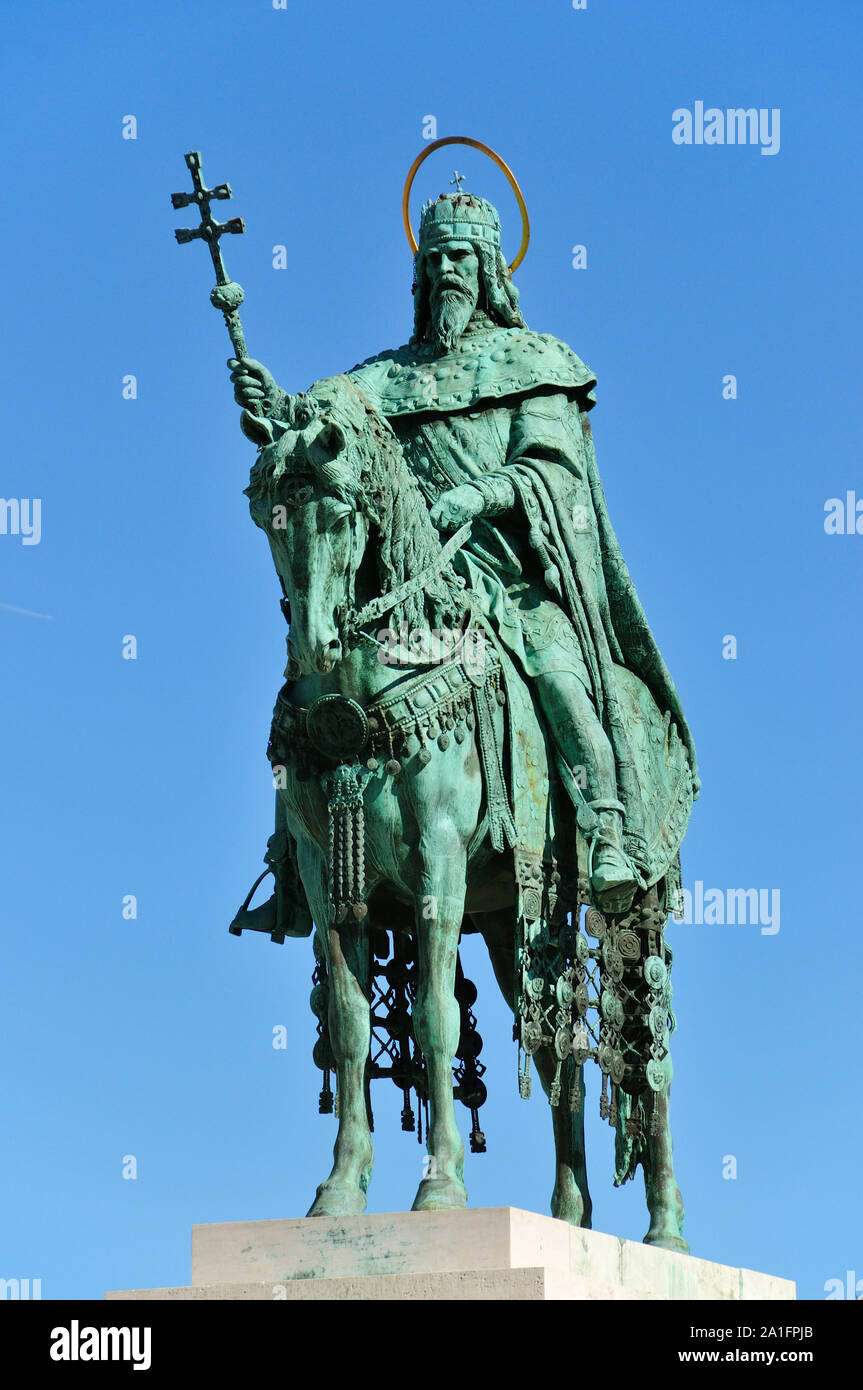 King Stephen (Istvan) the first king of Hungary (11th century). Varhegy ...
