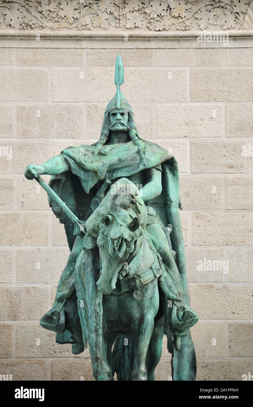 King Arpad. Millennium Monument, Heroes' Square. Budapest, Hungary ...
