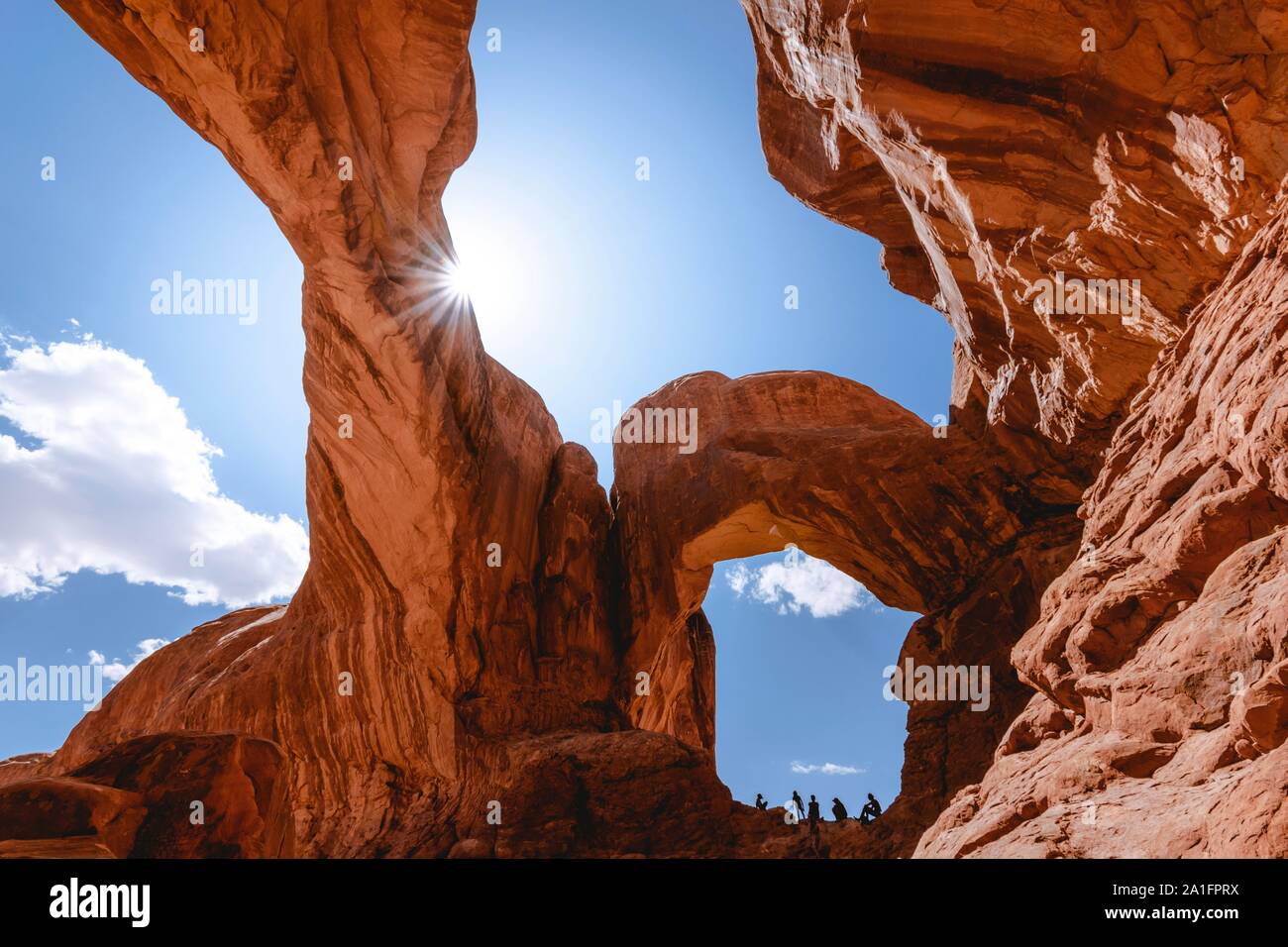 Double Arch, Utah Stock Photo - Alamy