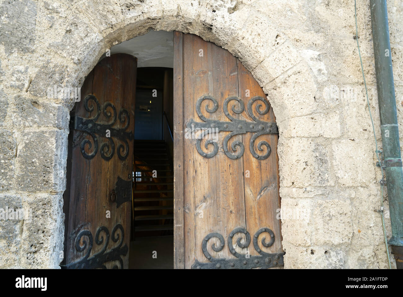 Castle gate in an old fortress Stock Photo - Alamy