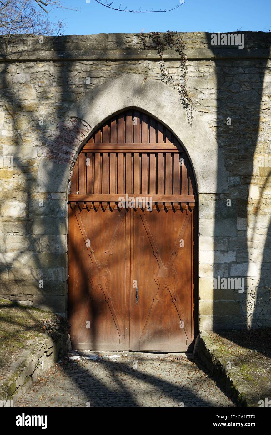 Castle gate in an old fortress Stock Photo - Alamy