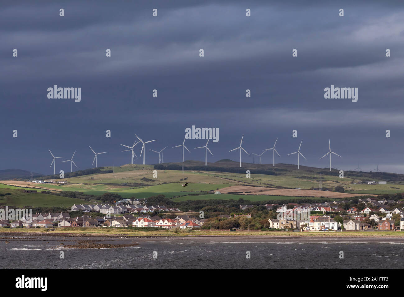 windfarm on the scottish coast at ardrossan Stock Photo - Alamy