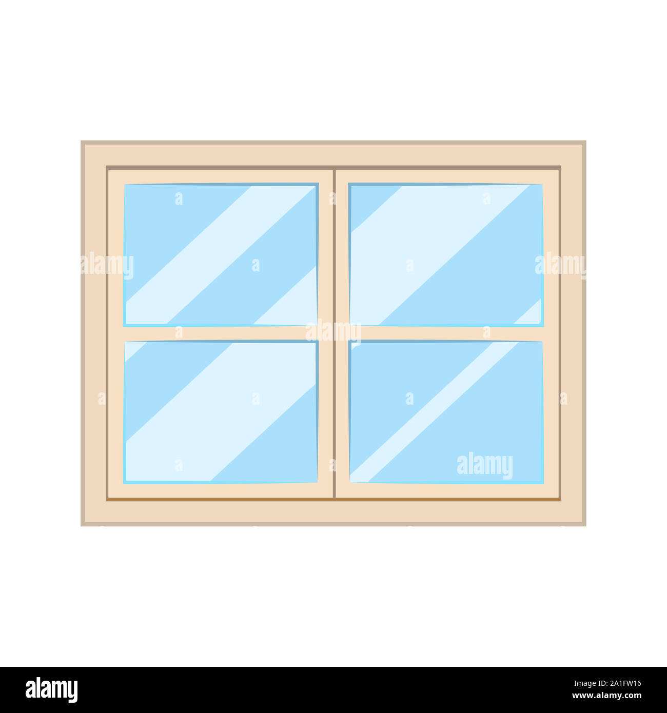 white window, glass frame interior construction isolated Stock Photo ...