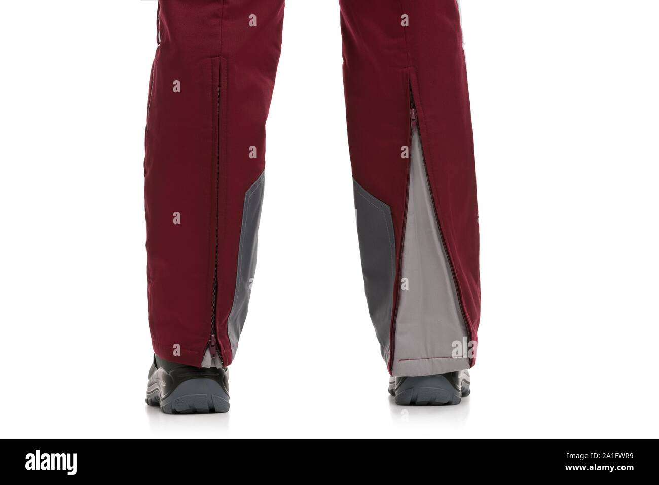 Girl legs in working zipped trousers cropped shot Stock Photo - Alamy