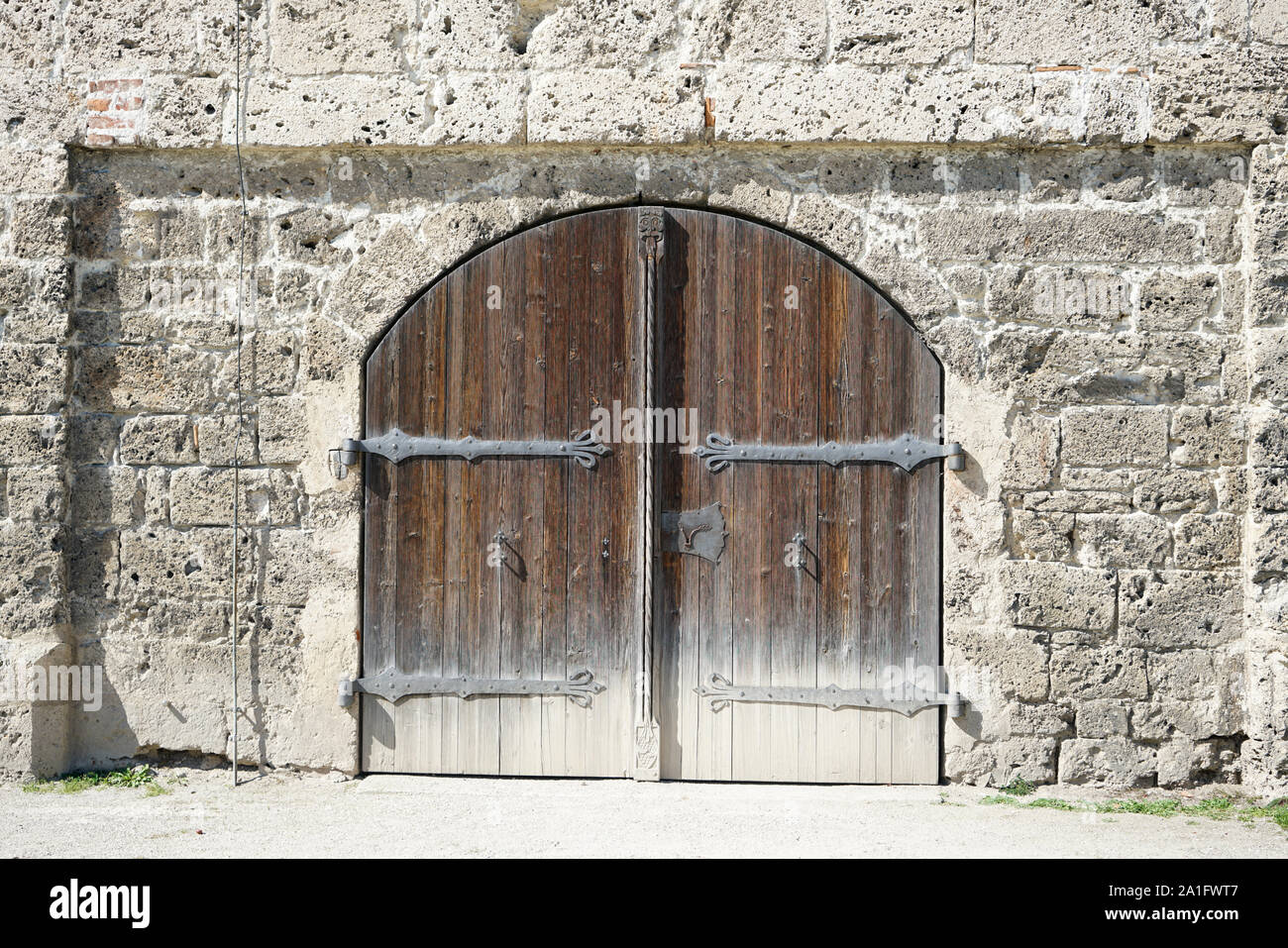 Castle gate in an old fortress in a park in Gemany Stock Photo - Alamy
