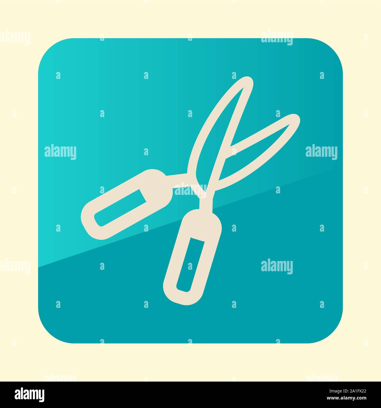 Secateurs, pruner, averruncator flat icon. Garden sign. Graph symbol ...
