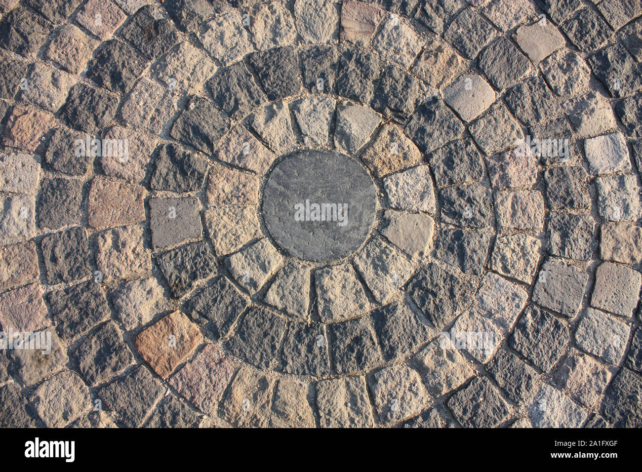 Circle pattern stone block paving hi-res stock photography and images ...