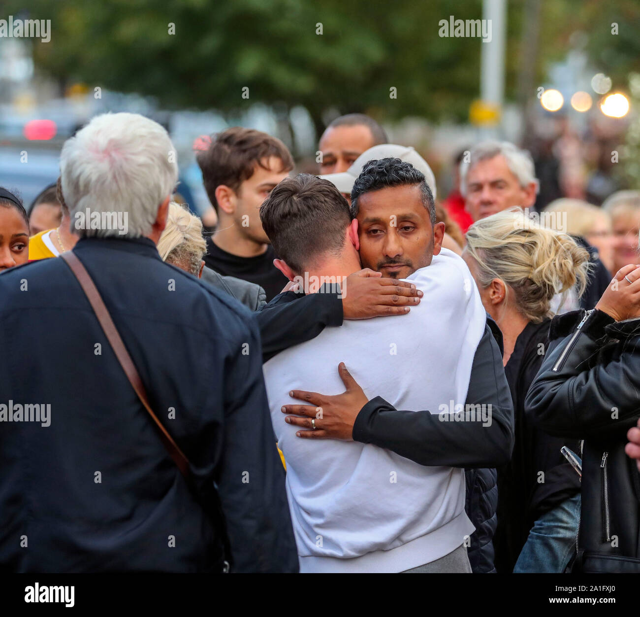 Family and friends of Tashan Daniel, who was stabbed at Hillingdon ...
