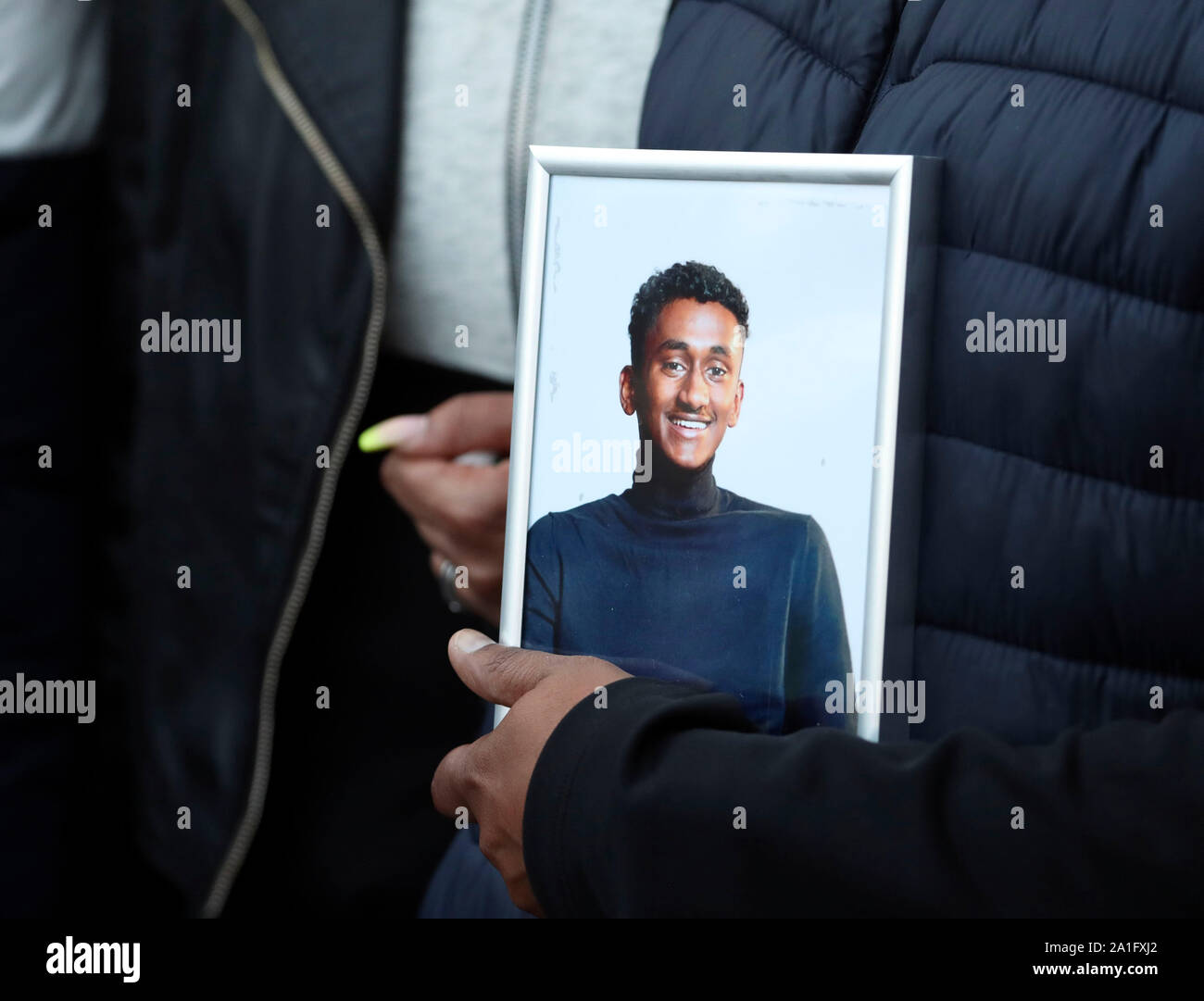 Vigil outside underground station hi-res stock photography and images ...