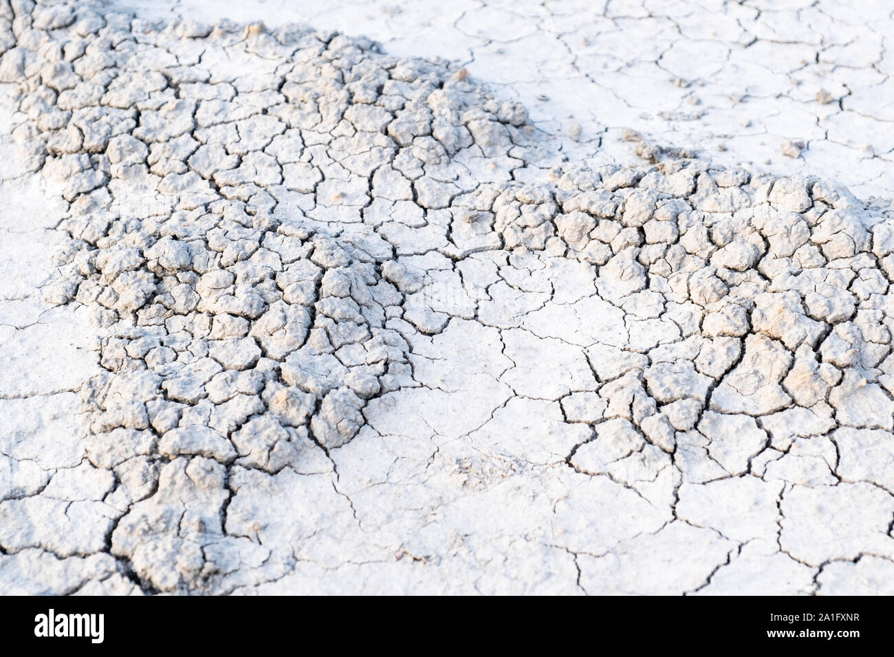 Dried ground with cracks. Grey land us a symbol ecological catastrophe ...