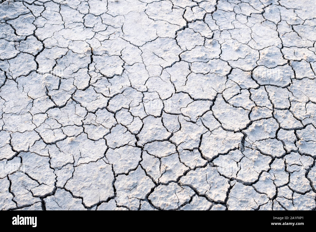 Dried ground with cracks. Grey land us a symbol ecological catastrophe ...