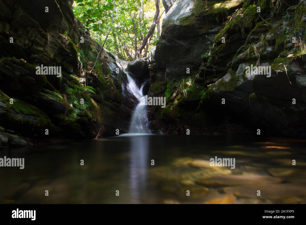The secret waterfall Stock Photo - Alamy