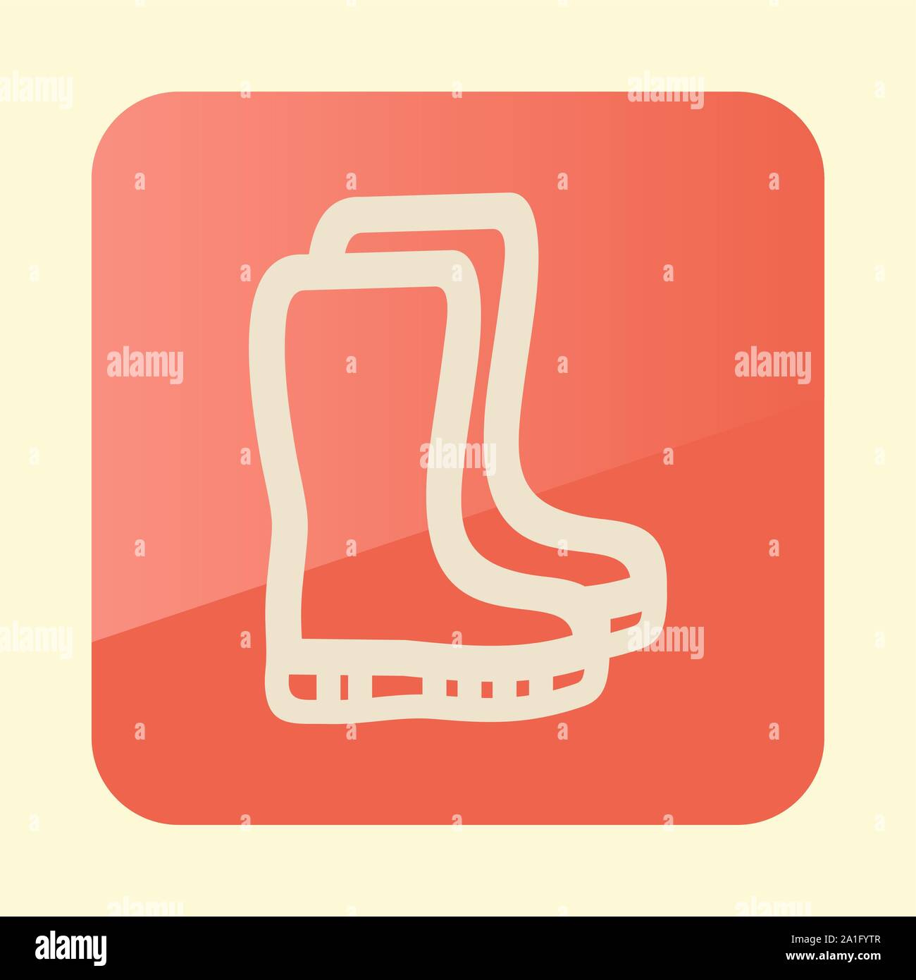 Rubber boots, gumboots, wellies flat icon. Garden sign. Graph symbol ...