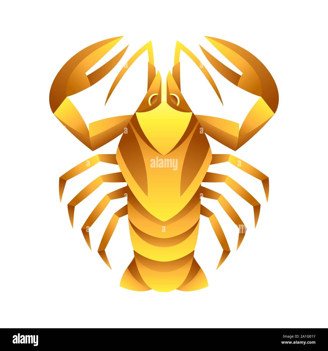 Cancer Zodiac Sign Stock Vector Images Alamy