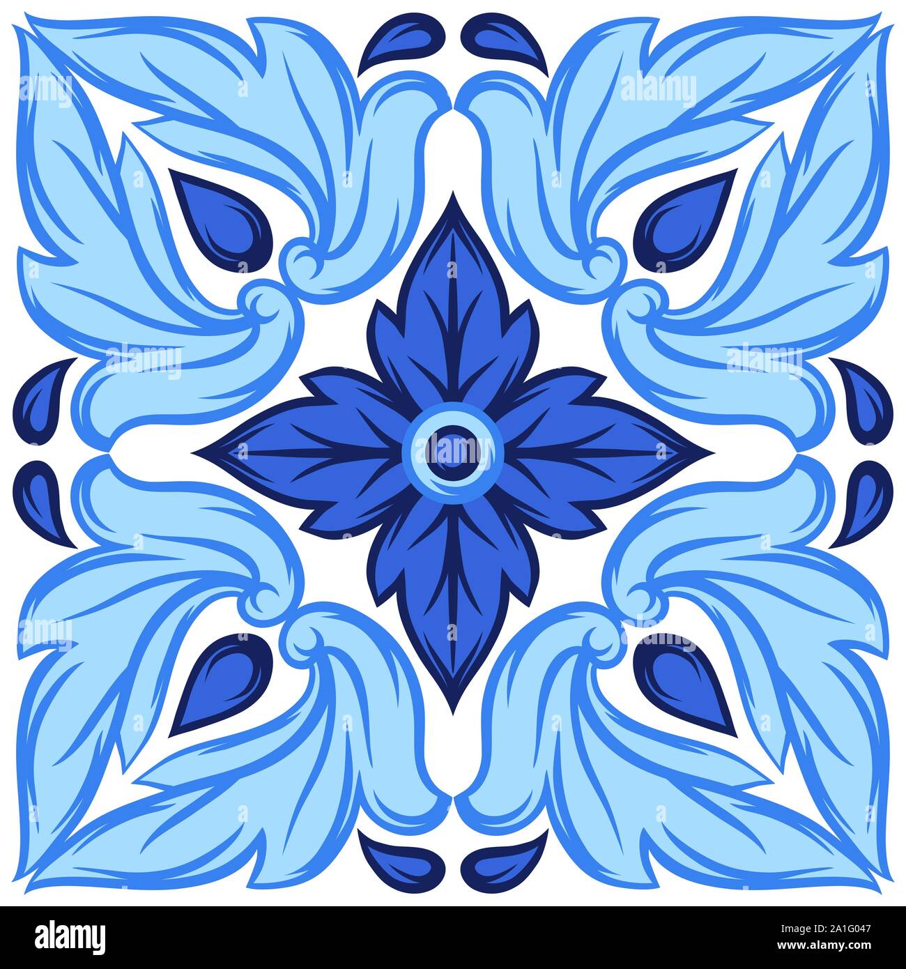 Italian ceramic tile pattern. Ethnic folk ornament Stock Vector Image ...