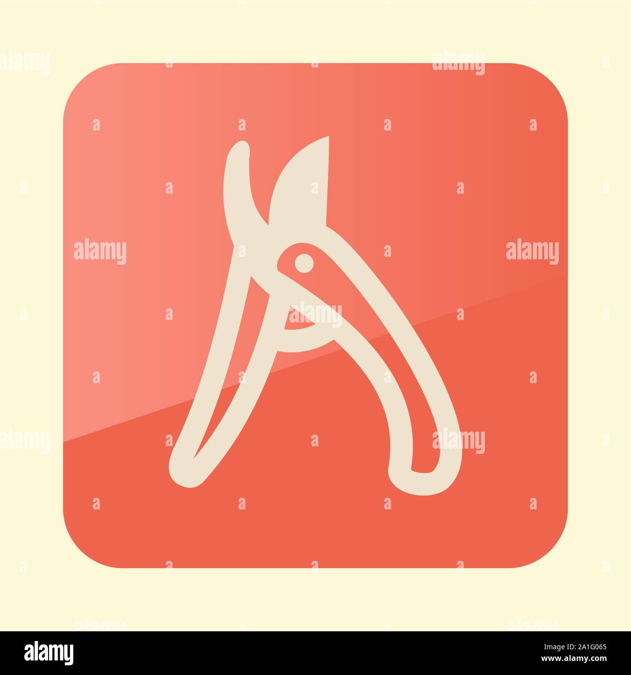 Secateurs, pruner, averruncator flat icon. Garden sign. Graph symbol ...