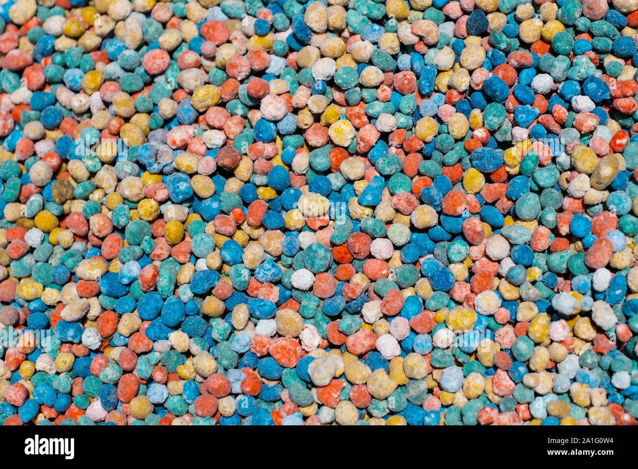 chemical felrtilizer closeup - colorful fertilizer granules Stock Photo ...