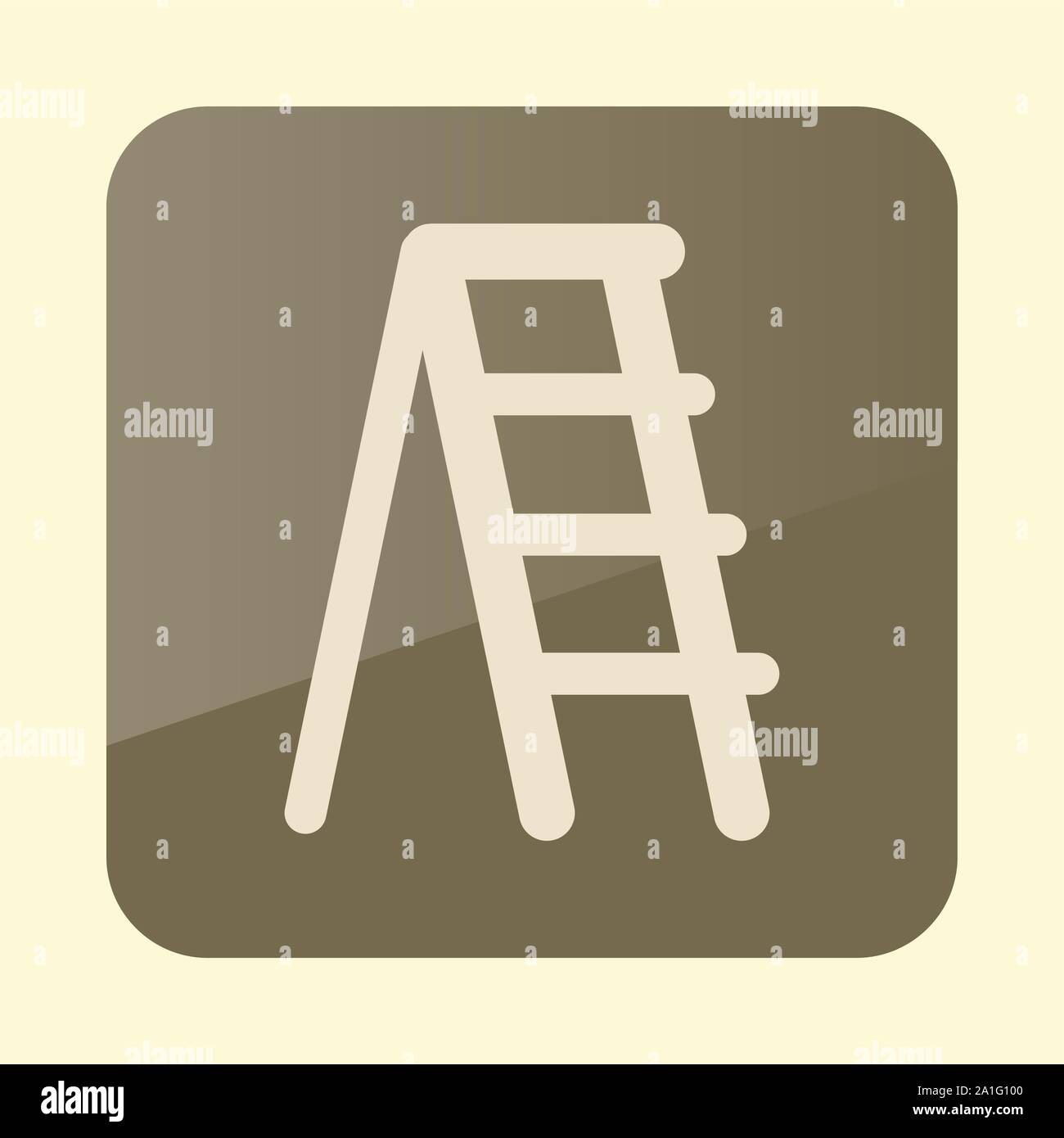 Ladder, stepladder, stair, staircase, stairway icon. Garden sign. Graph ...