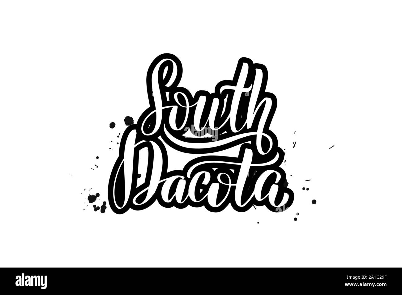 Vector calligraphy illustration isolated on white background Stock ...