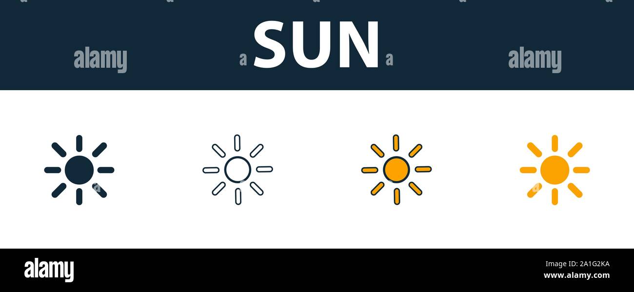 Four Sun Icons
