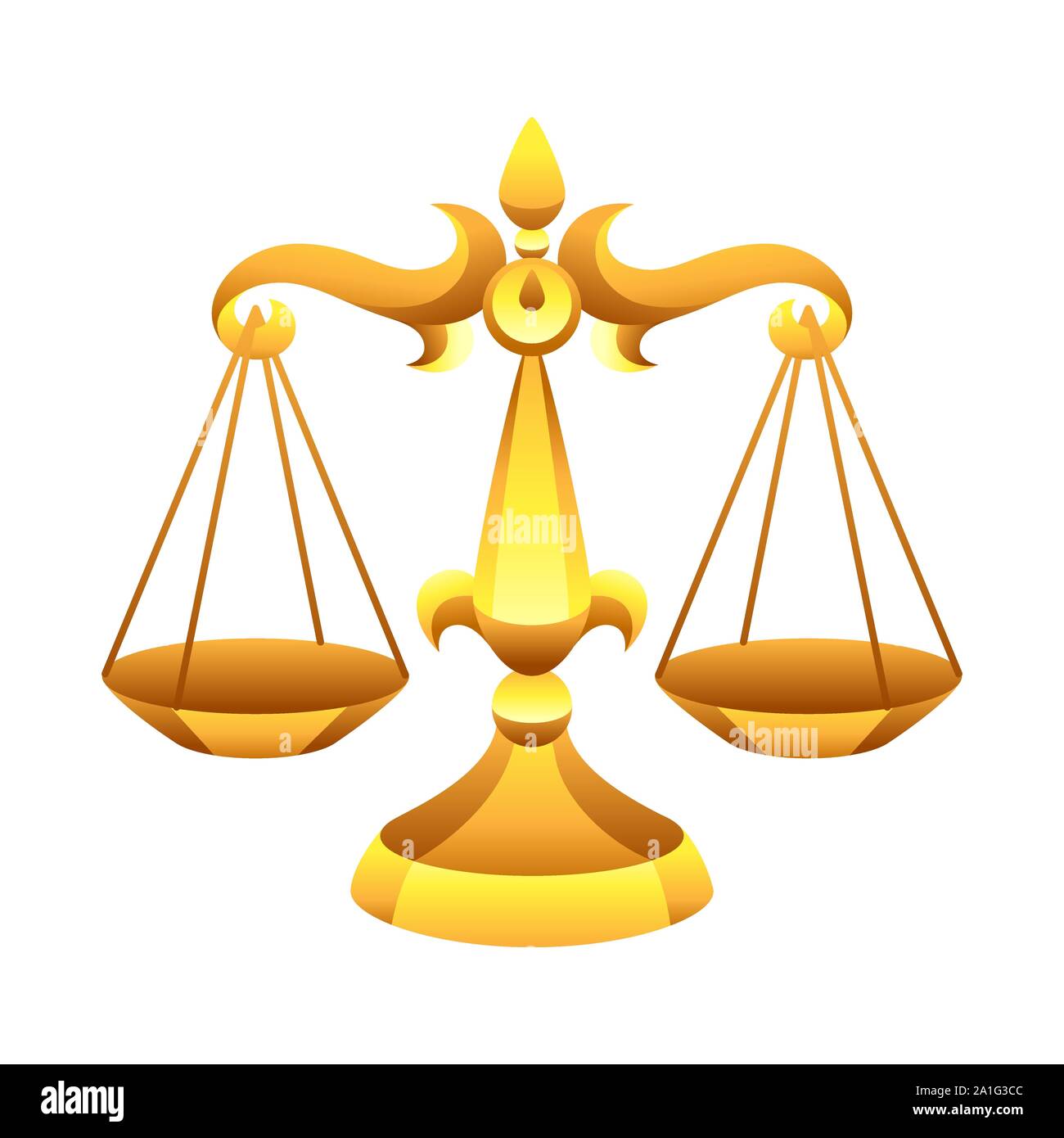 Libra zodiac sign, golden horoscope symbol Stock Vector Image & Art - Alamy