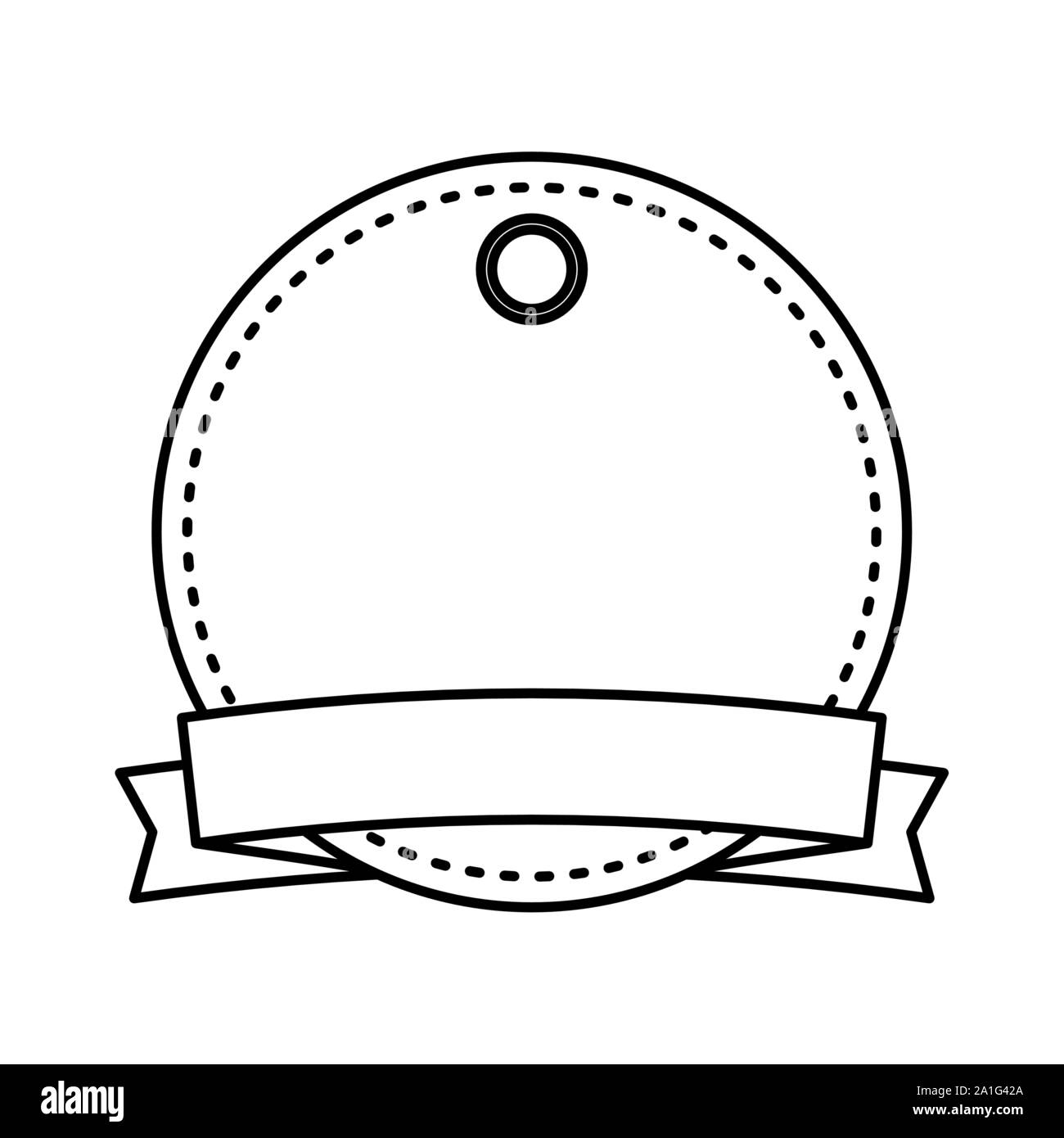 circular label with ribbon frame Stock Vector Image & Art - Alamy