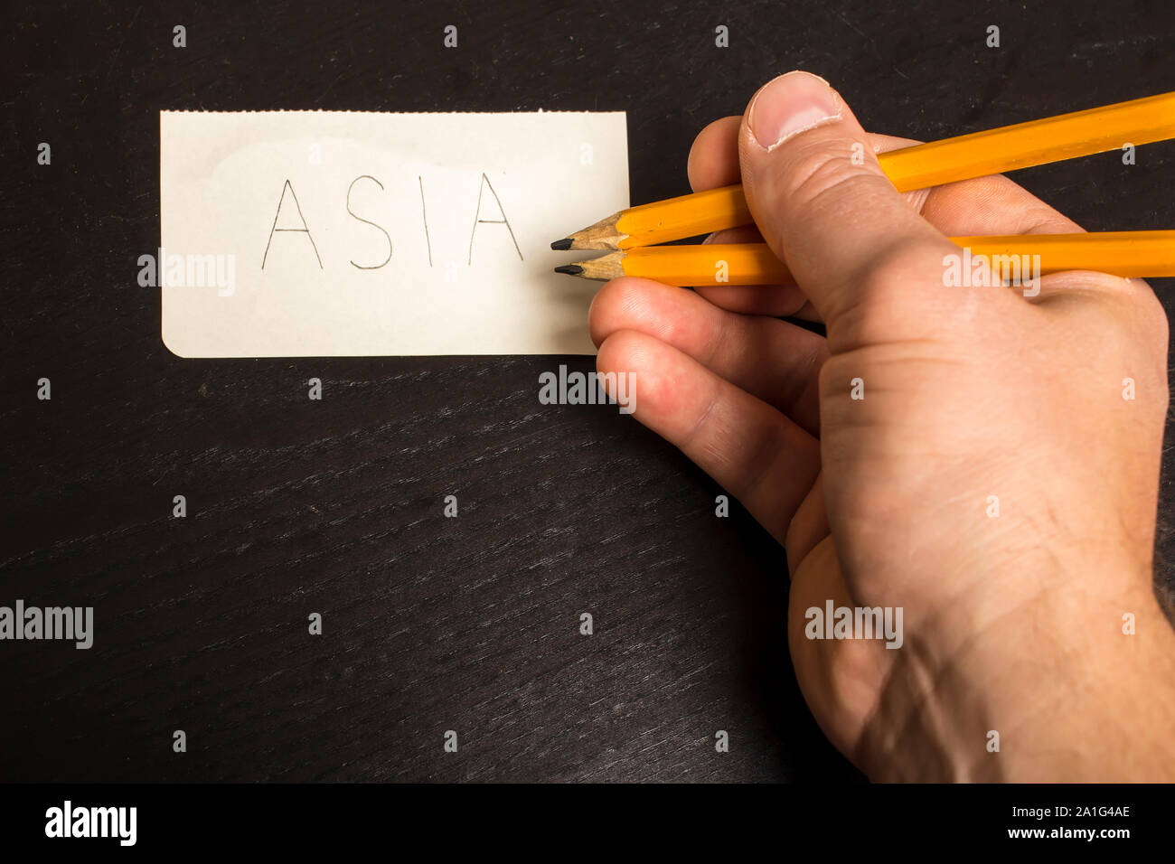 Hand holding traditional writing hi-res stock photography and images ...