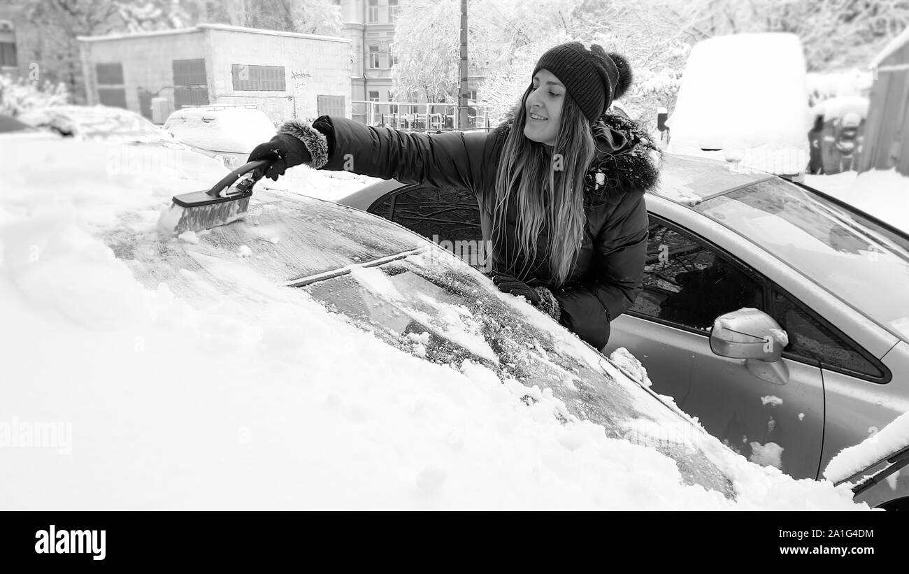 Adult caucasian female cold Black and White Stock Photos & Images - Alamy