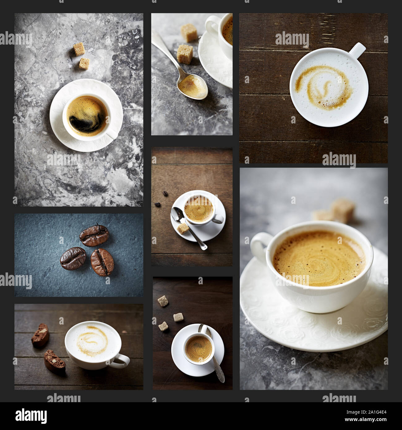 Coffee collage hi-res stock photography and images - Alamy