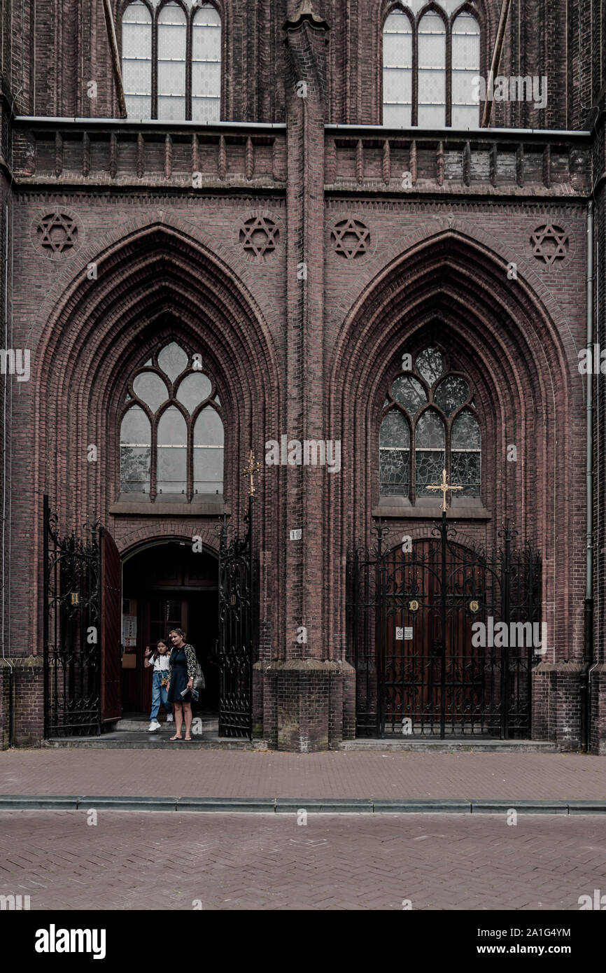 Big frontal entrance in a gothic cathedral Stock Photo - Alamy