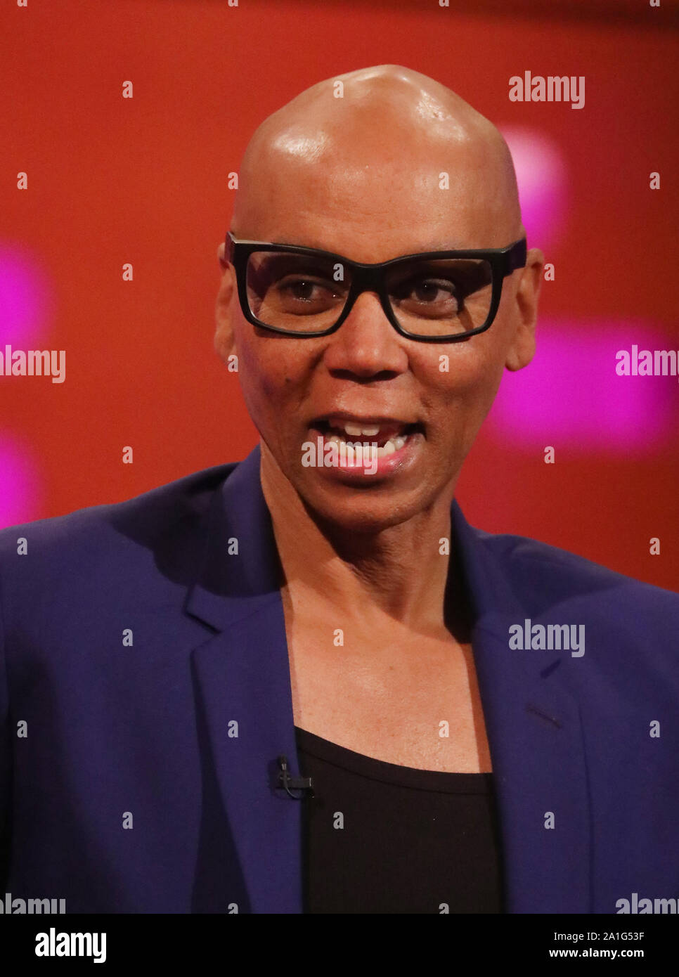RuPaul during the filming for the Graham Norton Show at BBC Studioworks ...